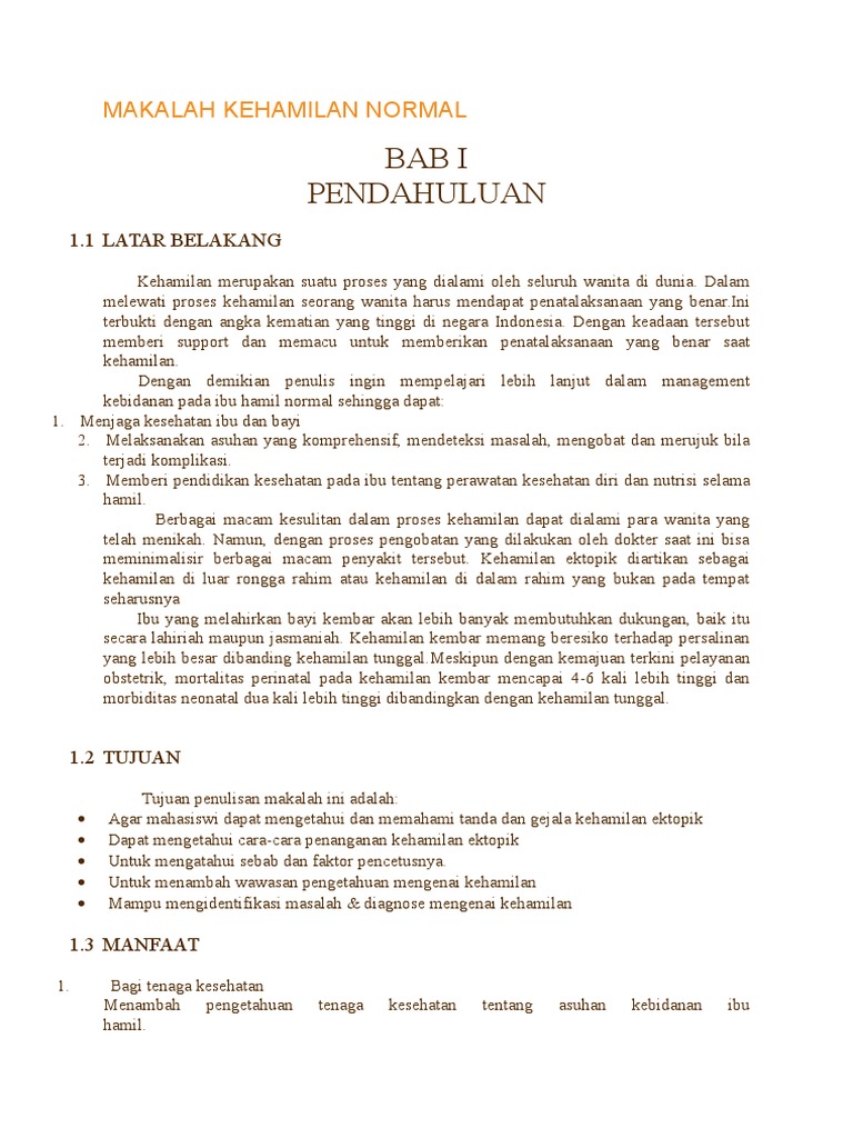 Makalah Kehamilan Normal | PDF