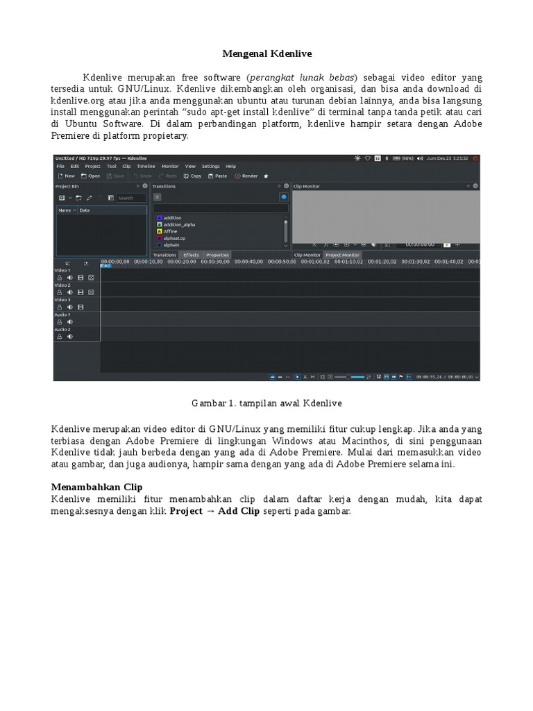 Tutorial Kdenlive | PDF