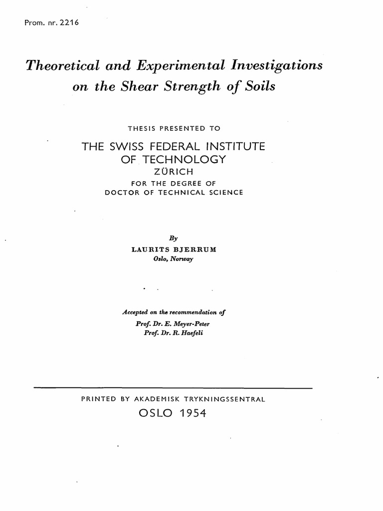 Eth-32190-02 (Bjerrum) PDF | PDF | Strength Of Materials | Soil Mechanics