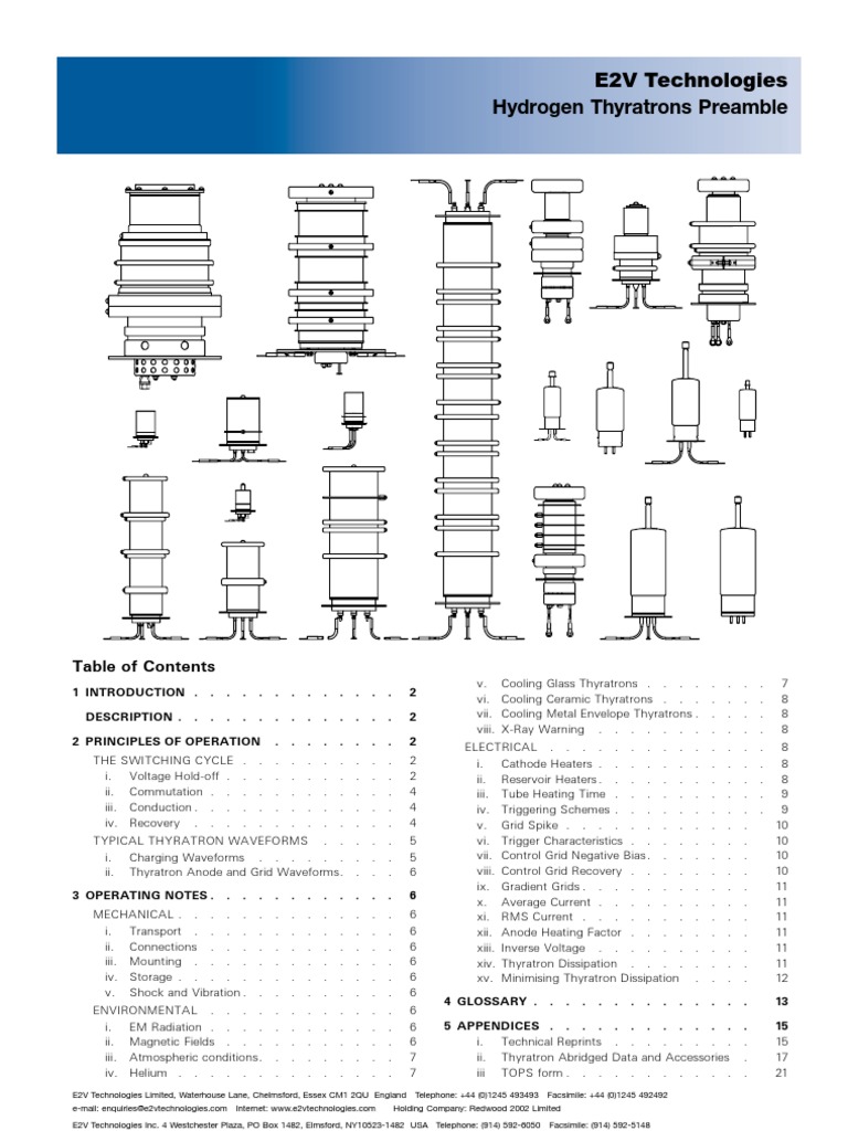 Thyratron Preamble | PDF | Vacuum Tube | Plasma (Physics)