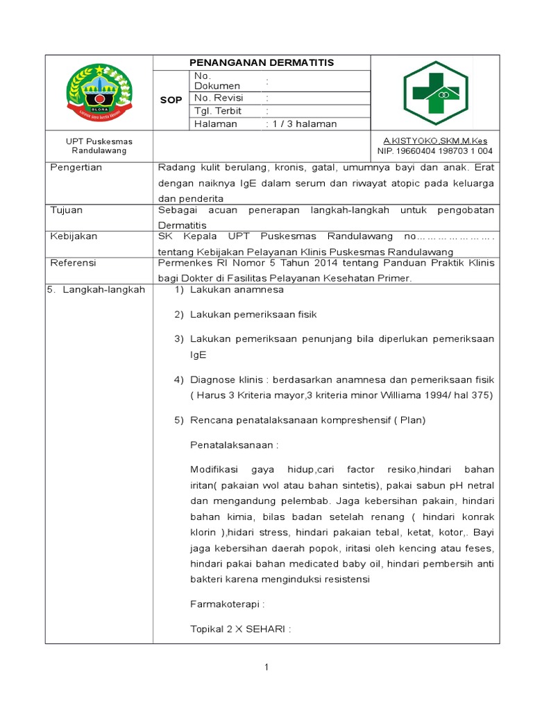 Panduan Penanganan Dermatitis Anak | PDF | Pengembangan Diri