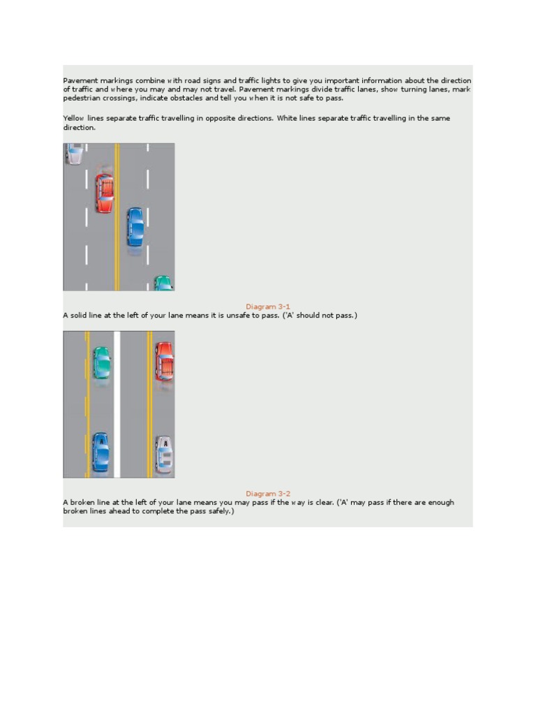 Road Markings & Signs Guide | PDF | Pedestrian Crossing | Traffic