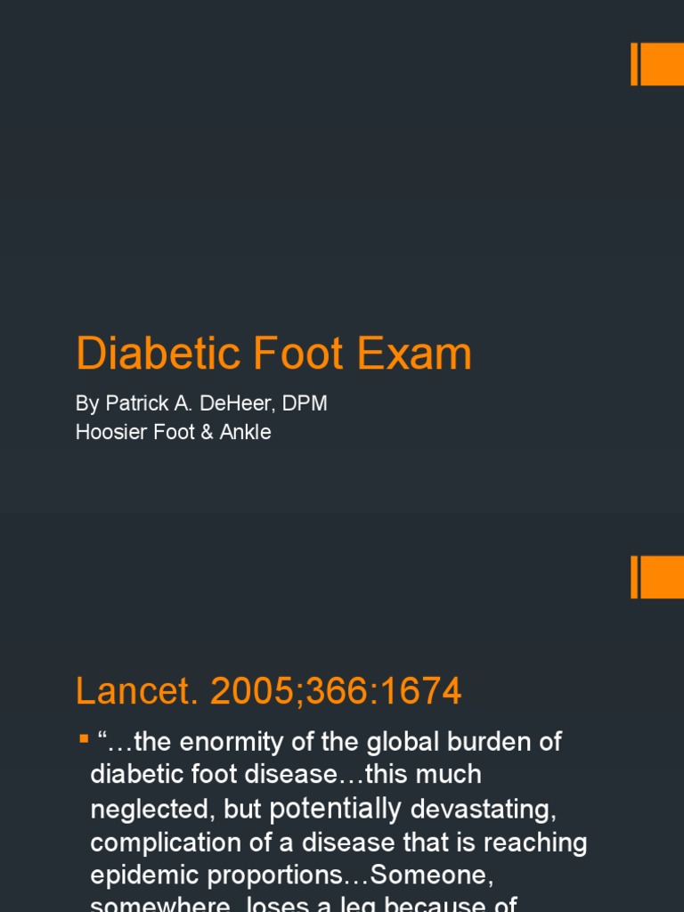 Diabetic Foot Exam - Deheer | PDF | Clinical Medicine | Medical Specialties