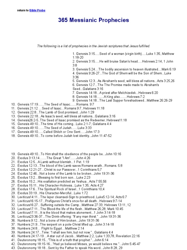 365 Prophecies Fulfilled by Jesus | PDF | John The Baptist | Christianity