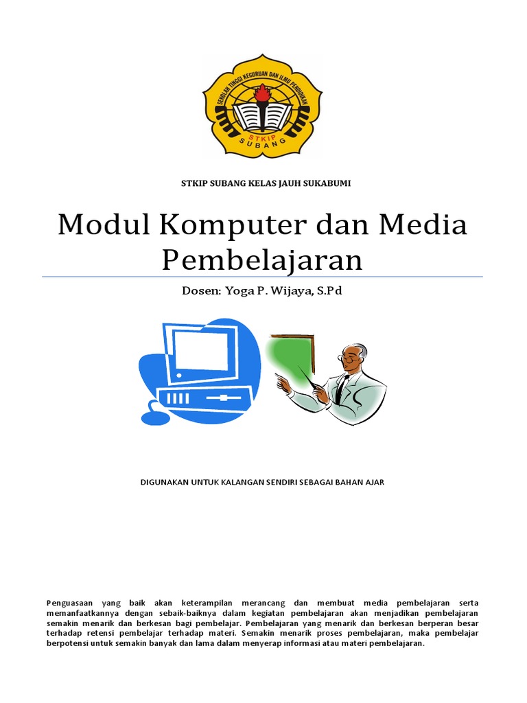 Modul Komputer Dan Media Pembelajaran PDF | PDF | Seni | Komputer