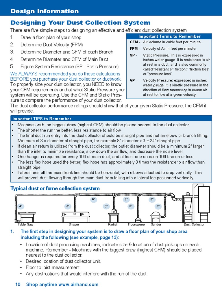 Dust Collection System Design 10 April 09 | PDF | Duct (Flow) | Pipe ...