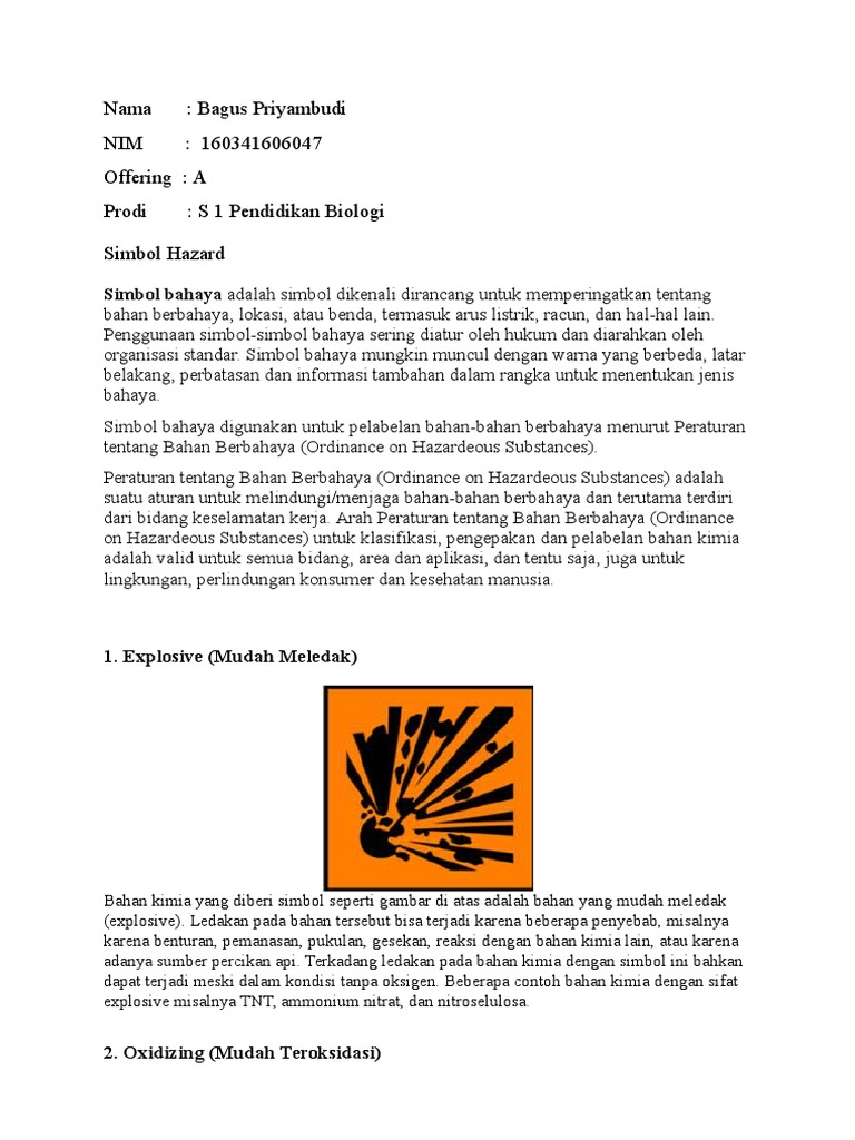 Simbol Hazard Dan Nfpa | PDF