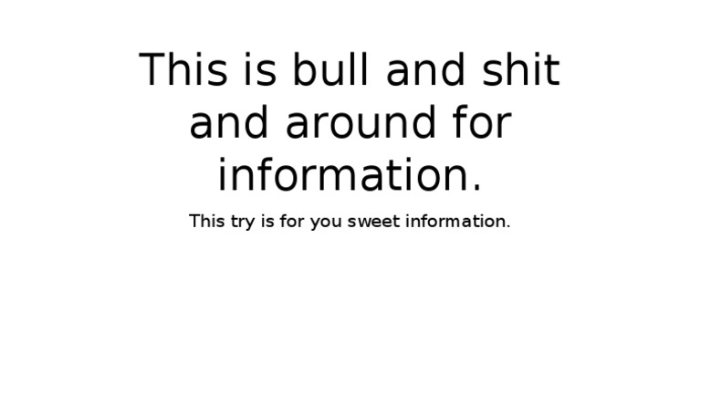 This Is Bull | PDF