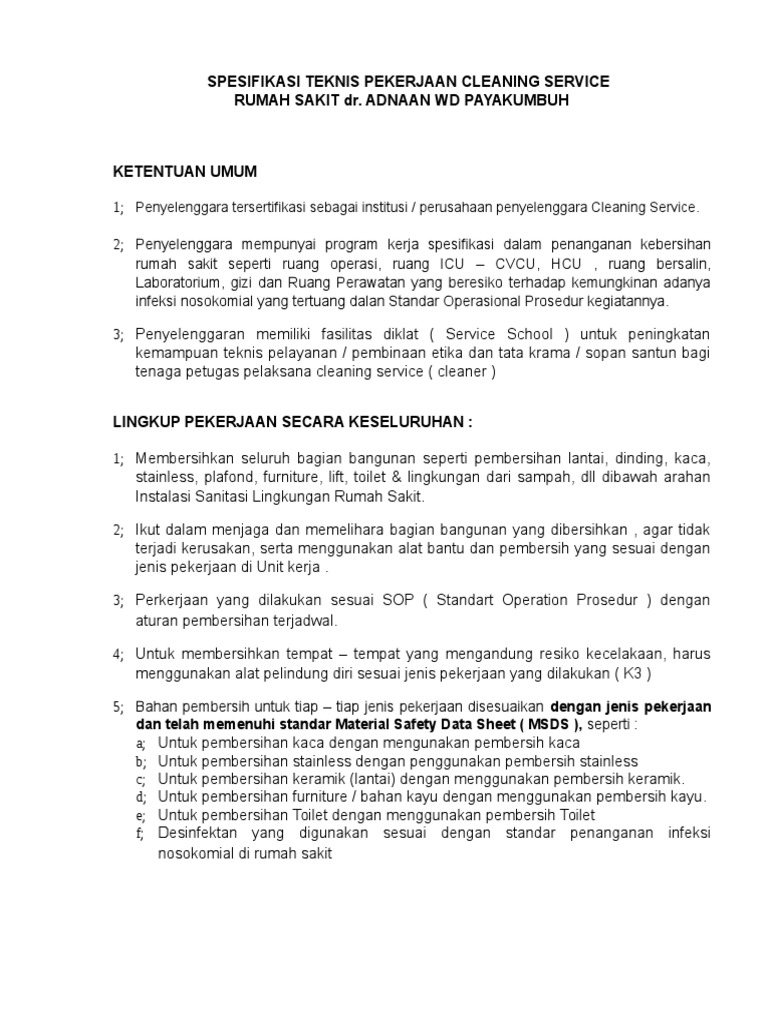Cleaning Service | PDF