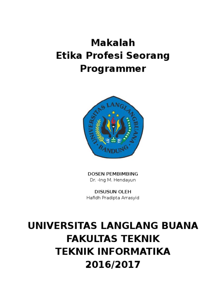 Makalah Kode Etik Programmer | PDF