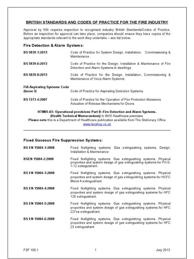 British Standards for Fire Safety | PDF | Firefighting | Safety