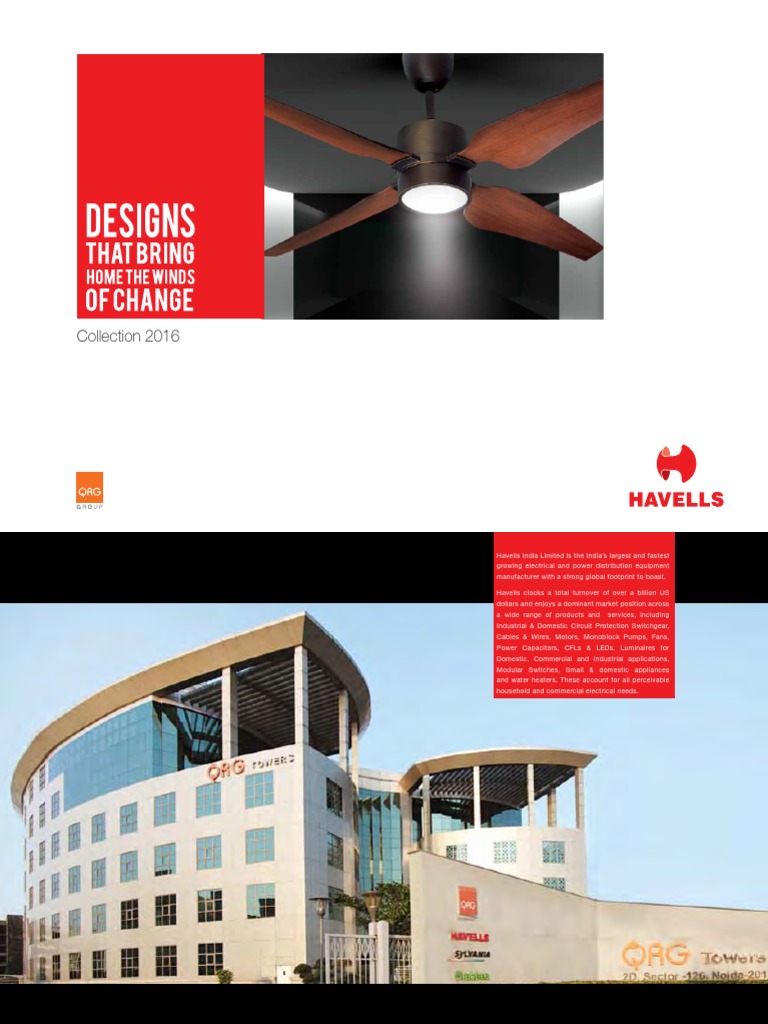 Havells Fan catalogue 2016.pdf | Mechanical Fan | Automation
