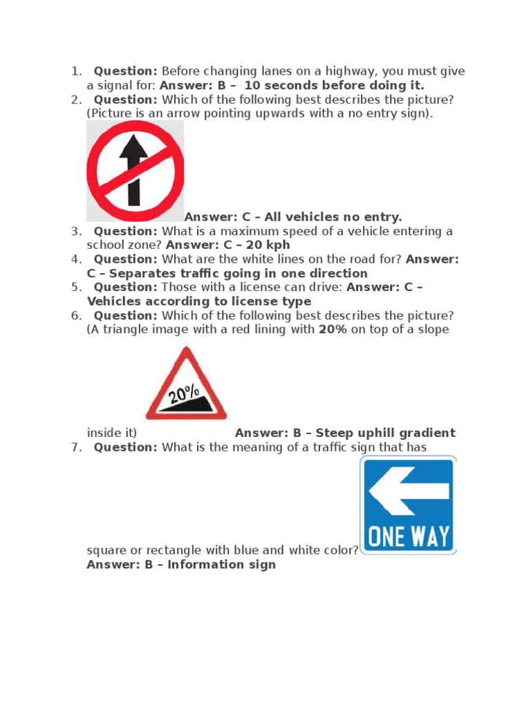 LTO Driver's License Exam | PDF | Traffic | Automobiles