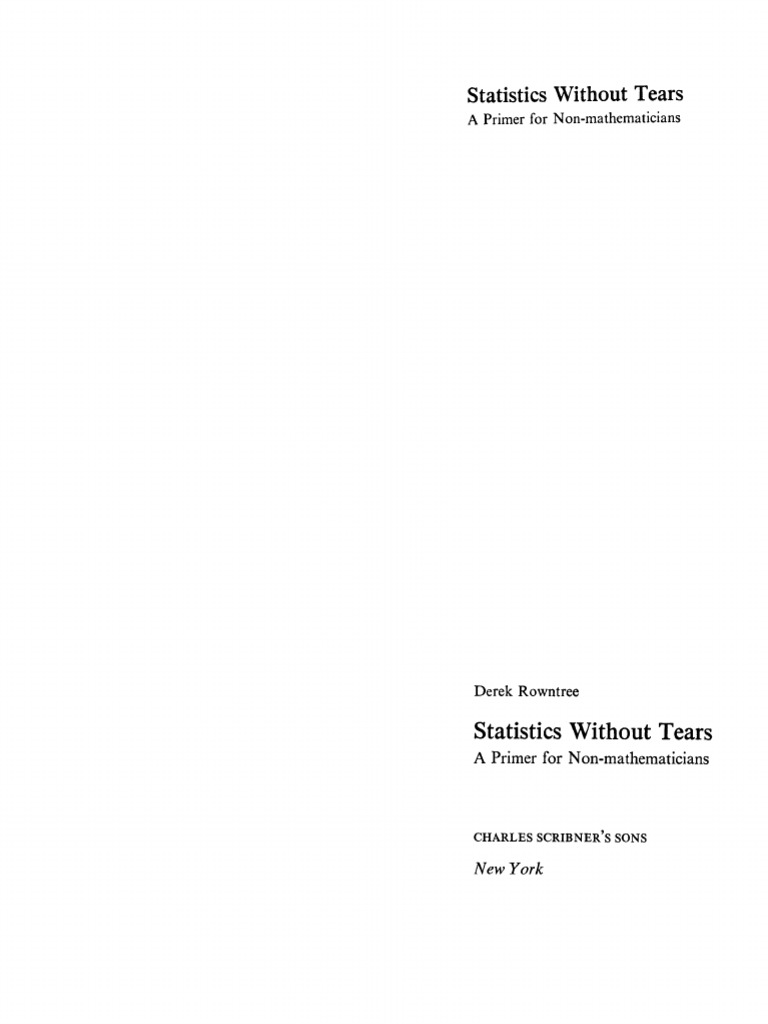 Statistics Without Tears - Derek Rowntree PDF | PDF