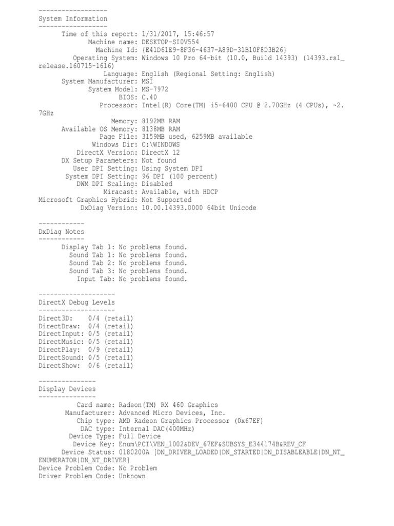 DX Diag | PDF | Device Driver | Codec
