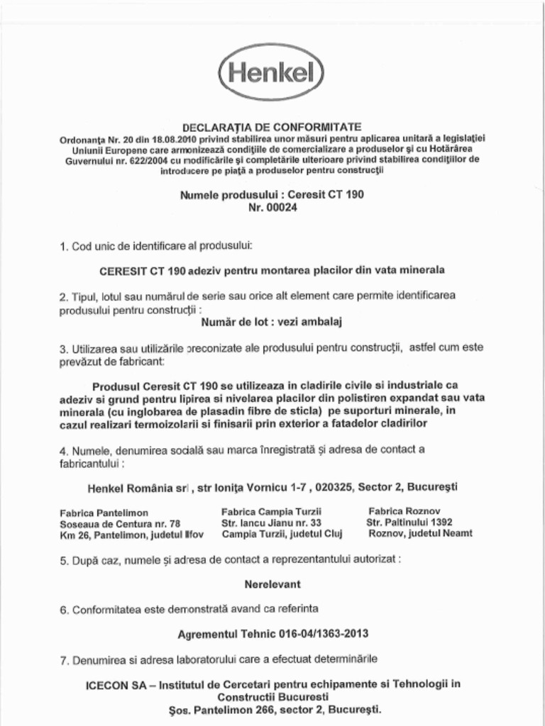 Ceresit CT 190 PDF | PDF