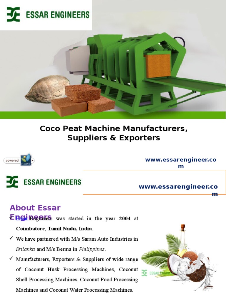 Coco Peat Machine Manufacturers | PDF | Coconut | Nature