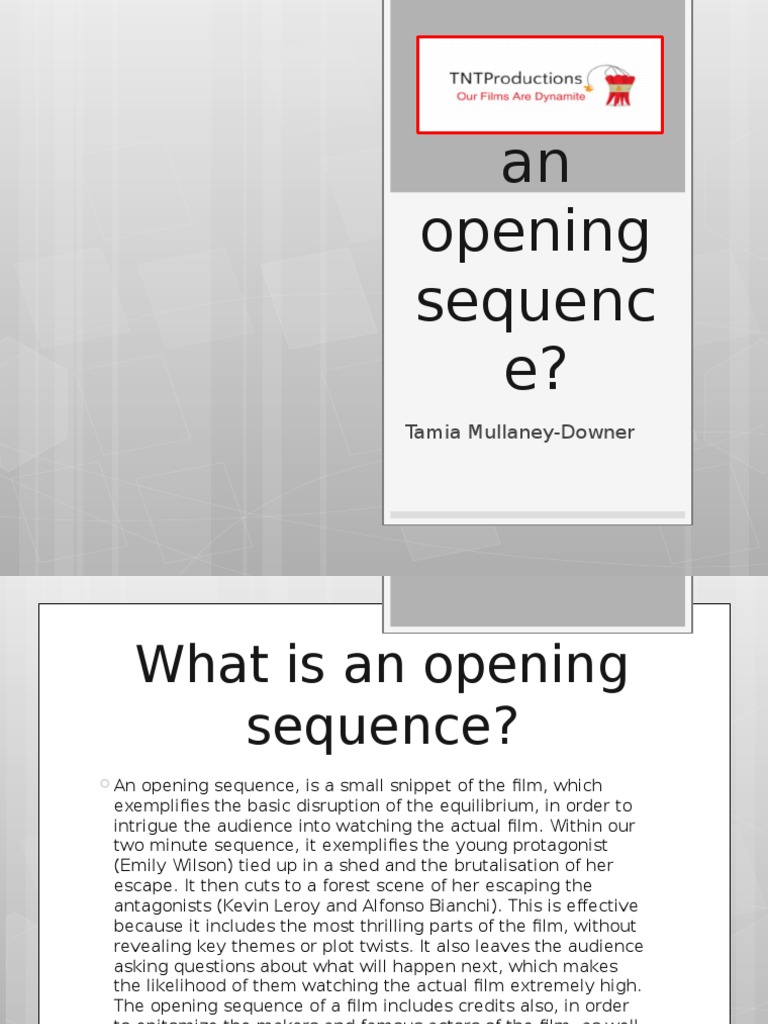 What Is An Opening Sequence | PDF | Social Science