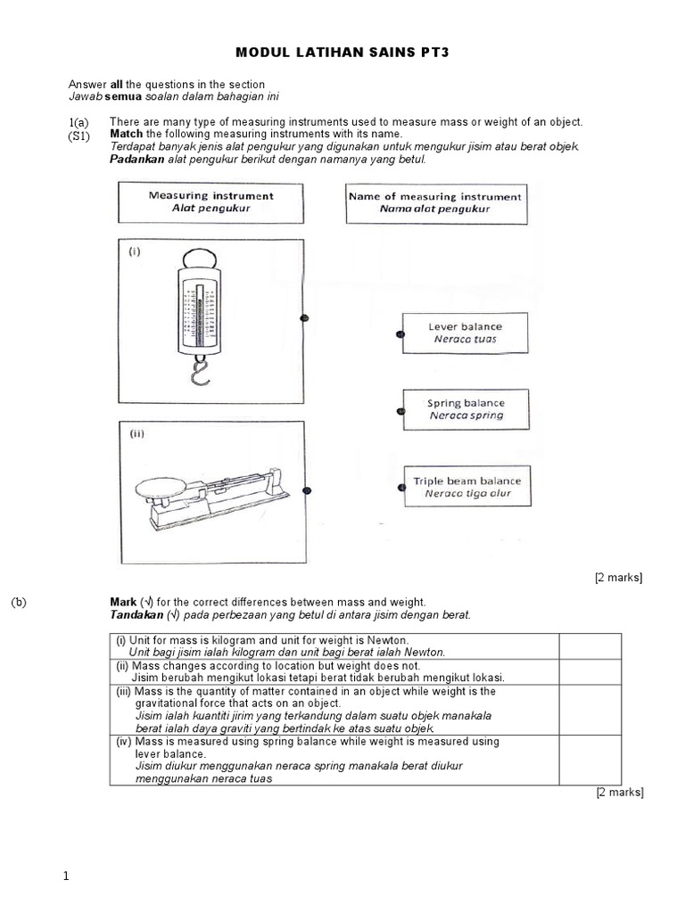 Modul 1 Sains 2016 Pt3 2015 | PDF