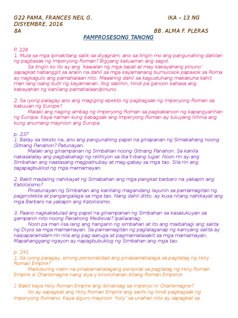 Pamprosesong Tanong | PDF