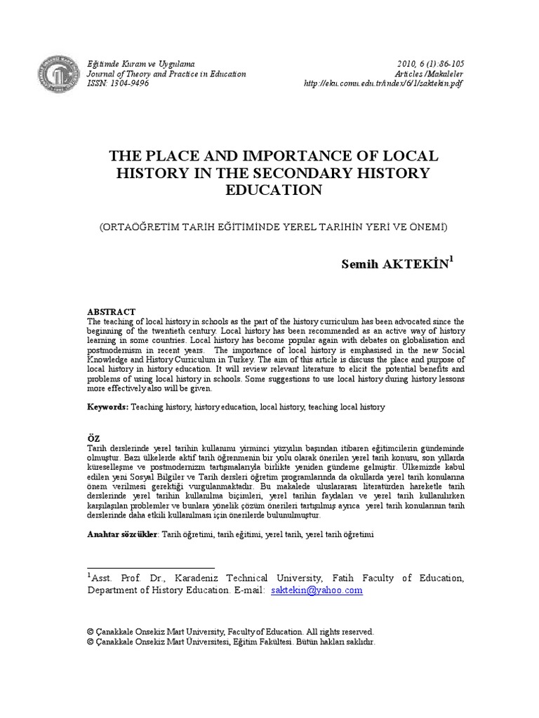 The Place and Importance of Local | PDF