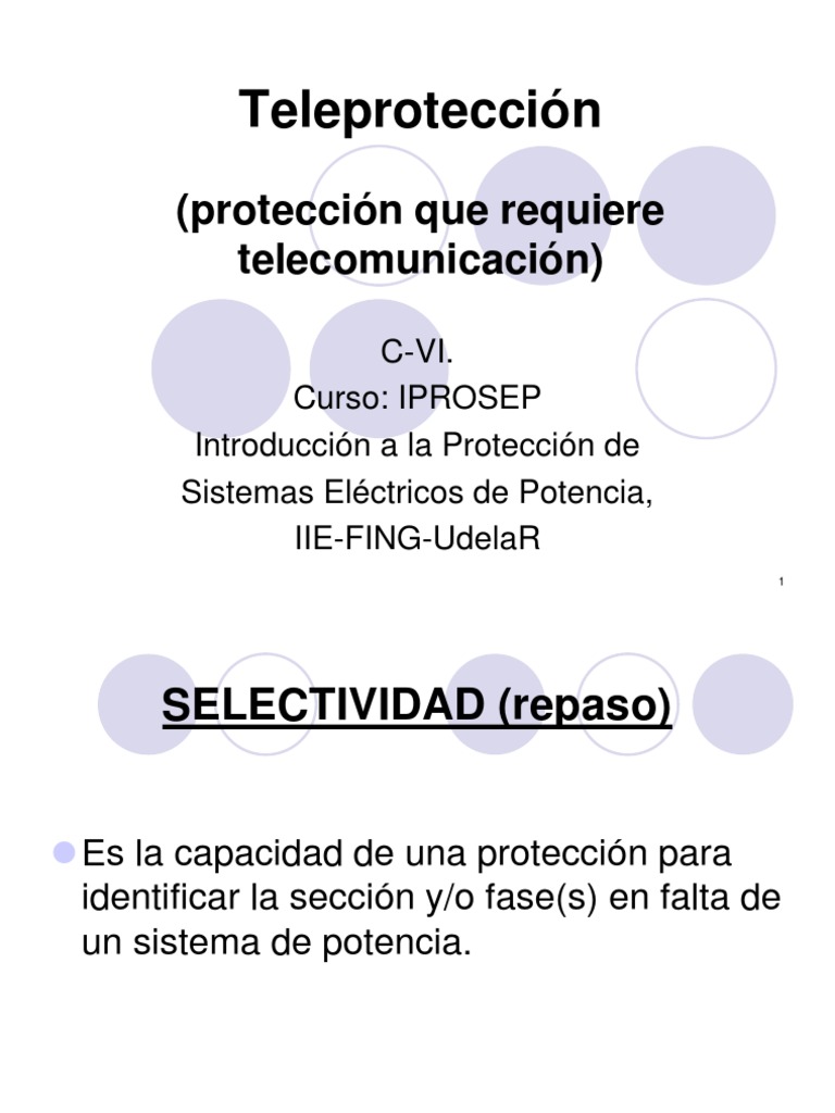 Teleprotección (PPT) | PDF | Fase (ondas) | Relé