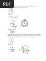 Basic Mathematics Sample Questions and Answers | PDF | Area | Pi