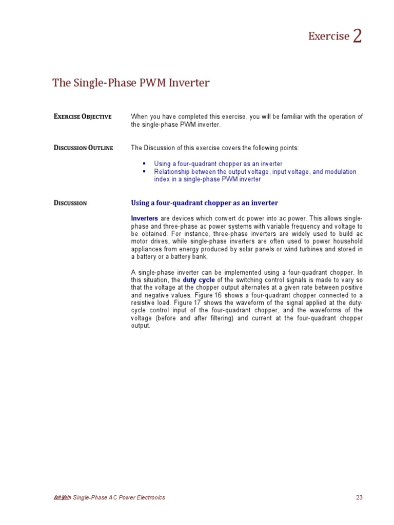 Lab 5 EE343 Single-Phase PWM Inverter | PDF | Power Inverter | Power Electronics