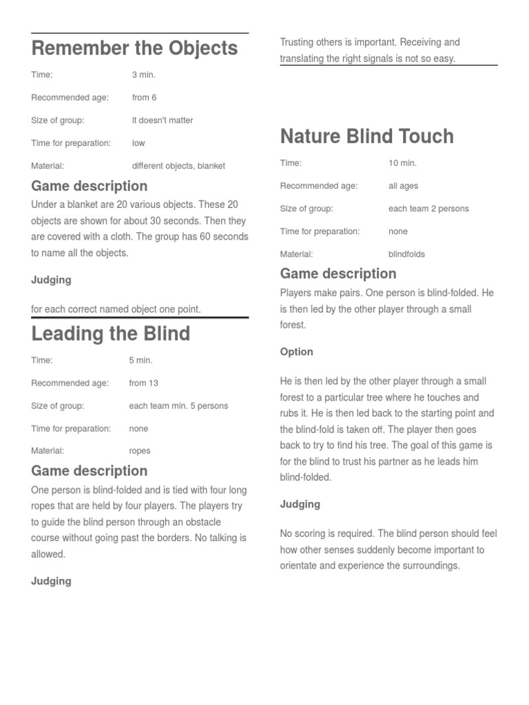 Remember The Objects: Game Description | PDF