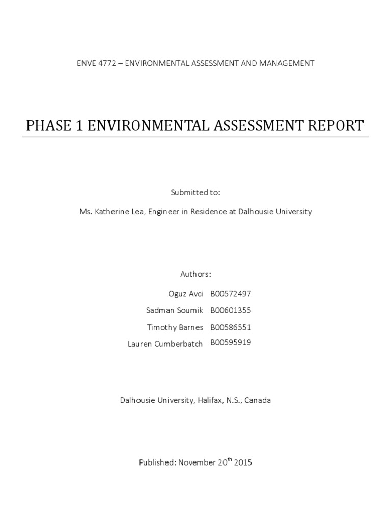 Phase 1 Environmental Assessment Report | PDF | Polychlorinated ...