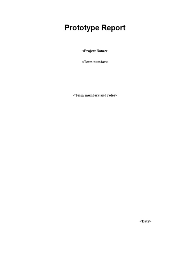 Prototype Report | PDF | Graphical User Interfaces | Areas Of Computer ...