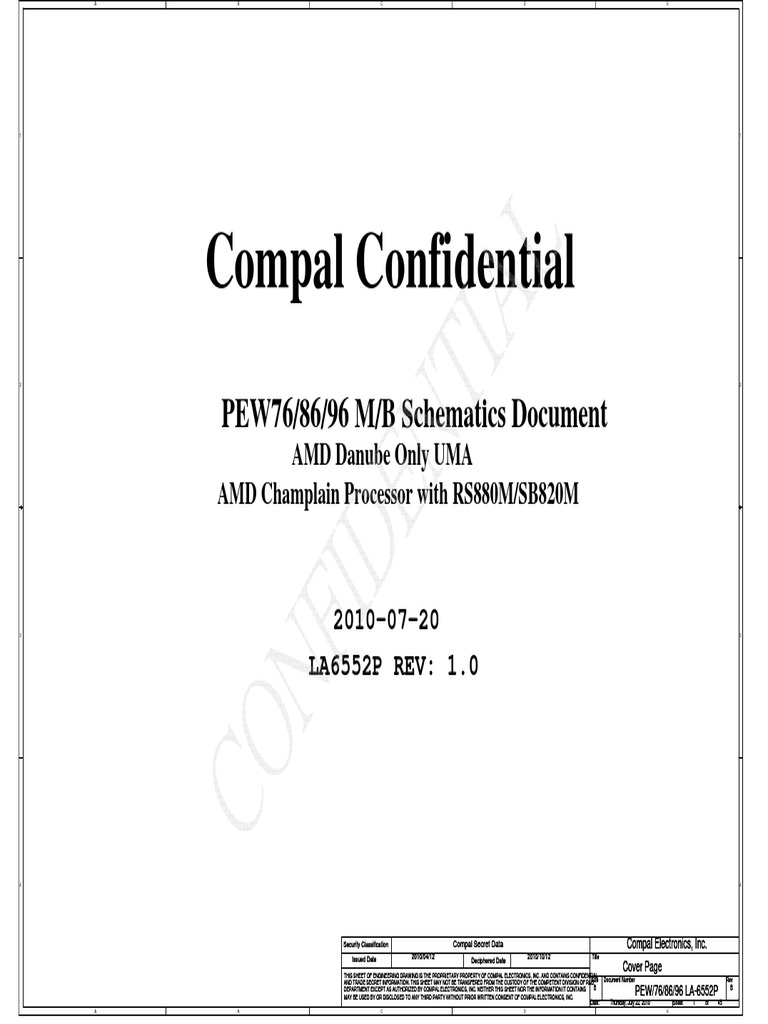 Compal La 6552p r1 Schematics PDF | PDF | Advanced Micro Devices | Usb