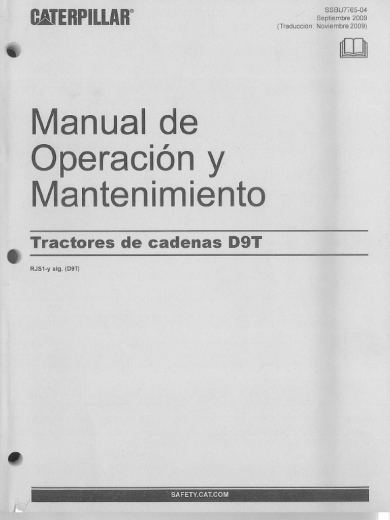 Manual Operación y Mantenimiento D9T | PDF