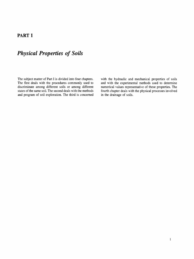 Physical Properties Soils: I First or | PDF