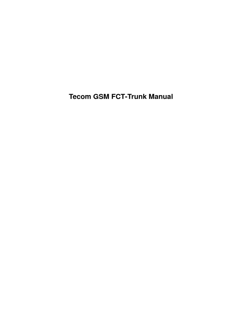 Manual Planta Tecom | PDF | Modem | Telephone