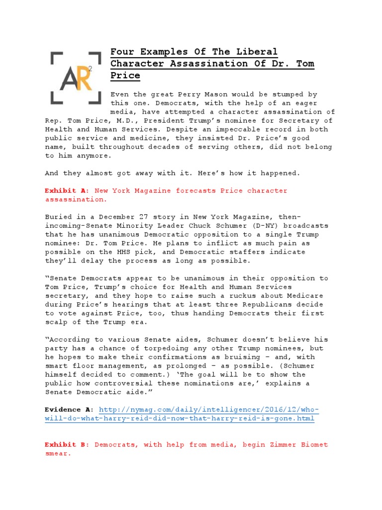 02.08.17 Four Examples of The Liberal Character Assassination of Dr ...