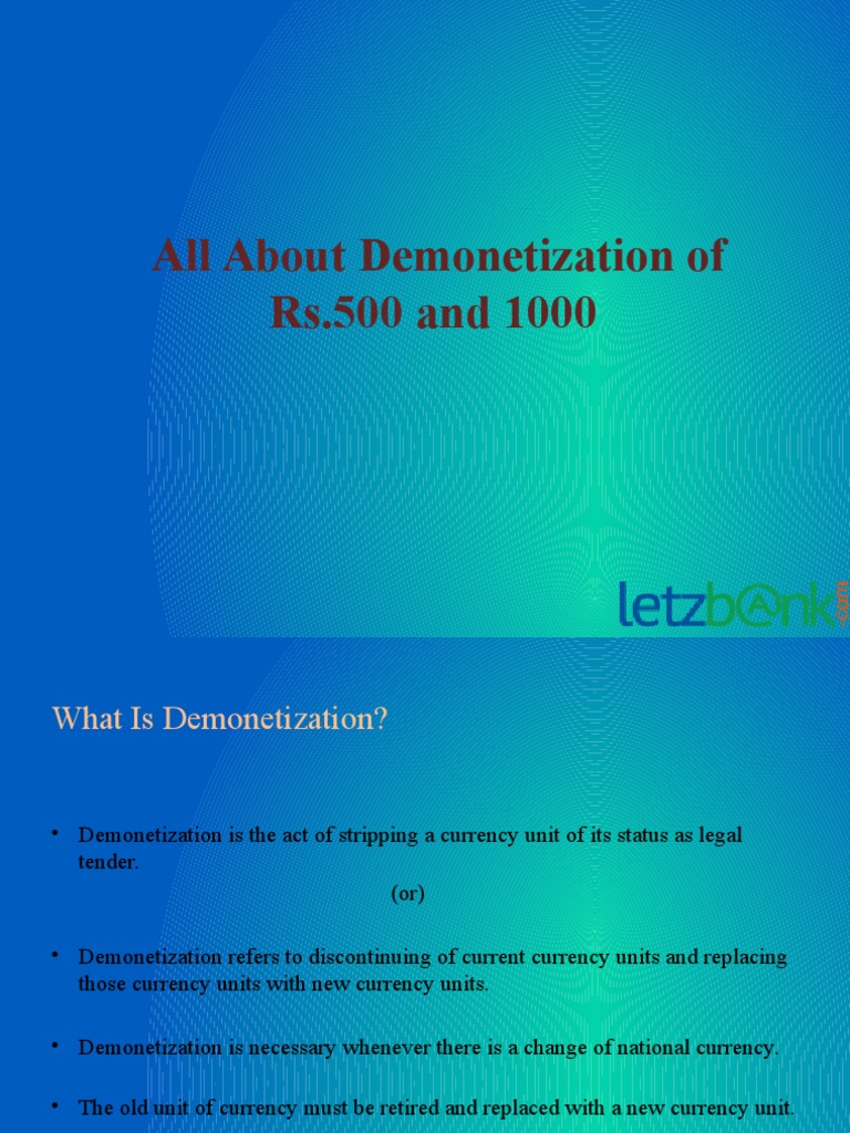 All About Demonetization | PDF