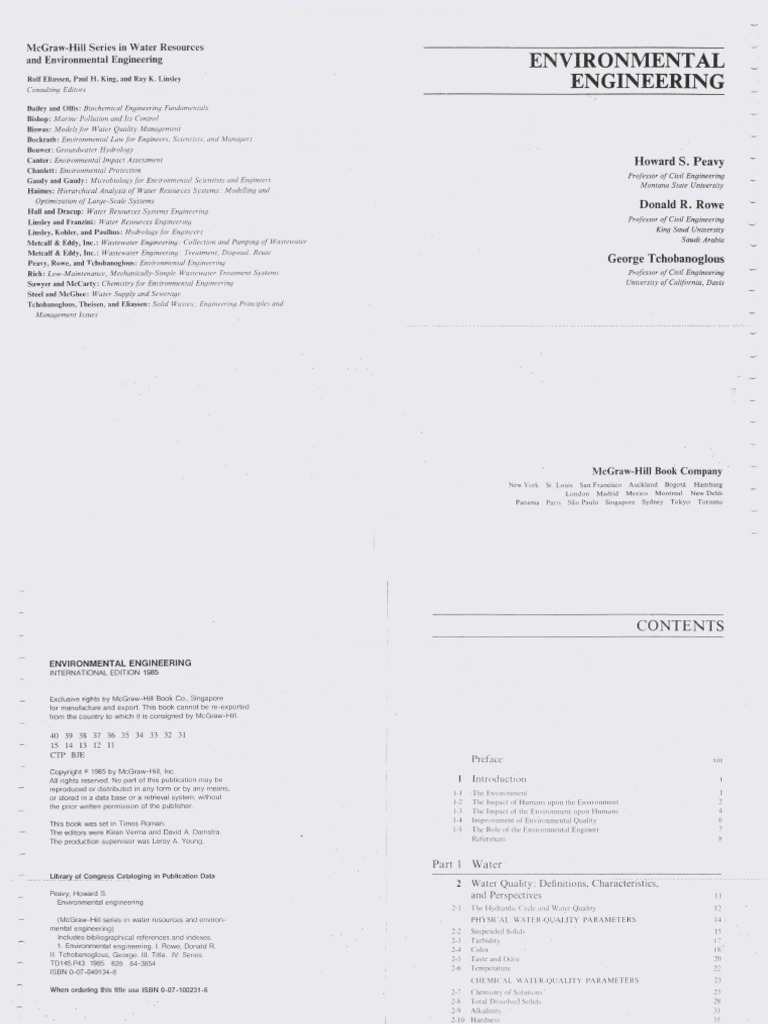 Textbook - Environmental Engineering | PDF | Sewage Treatment ...