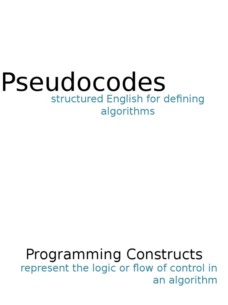 07 Pseudocodes | PDF