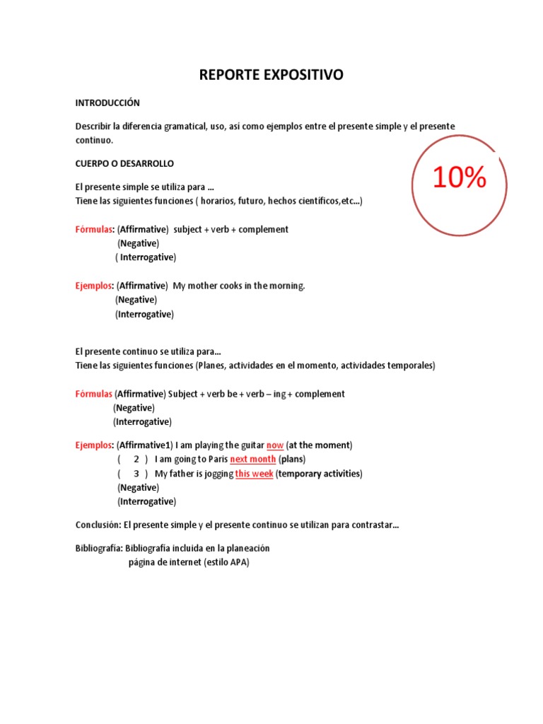Reporte Expositivo | PDF