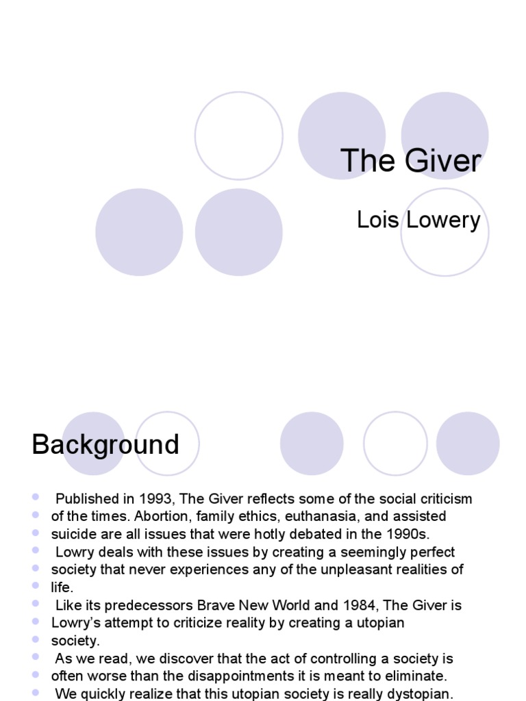 The Giver Powerpoint | The Giver