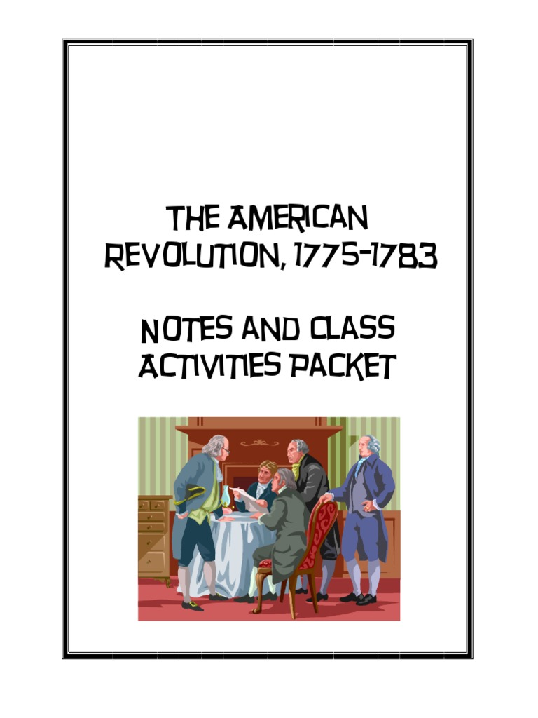 American Revolution Packet | PDF | United States Declaration Of ...