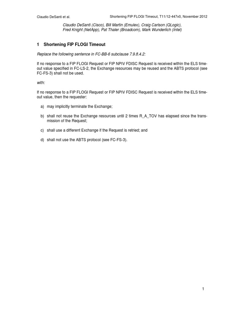 1 Shortening FIP FLOGI Timeout | PDF | Computers