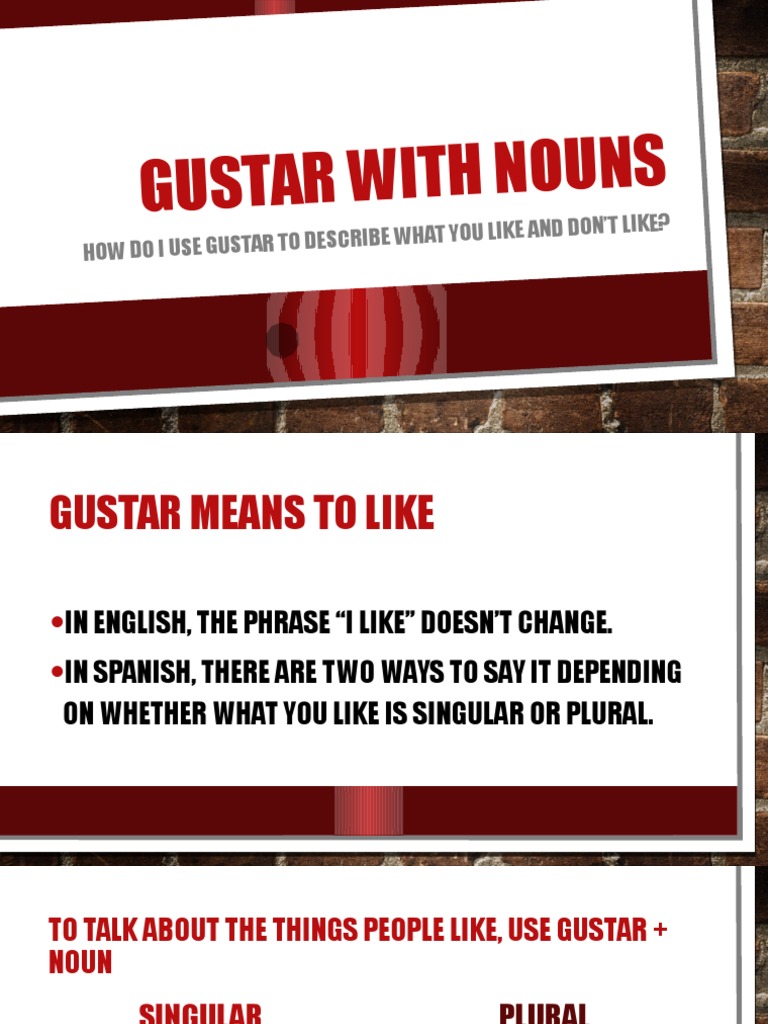 3.1 - Gustar With Nouns | PDF