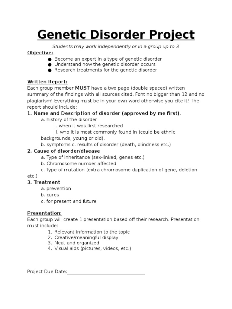 Geneticdisorderproject | PDF