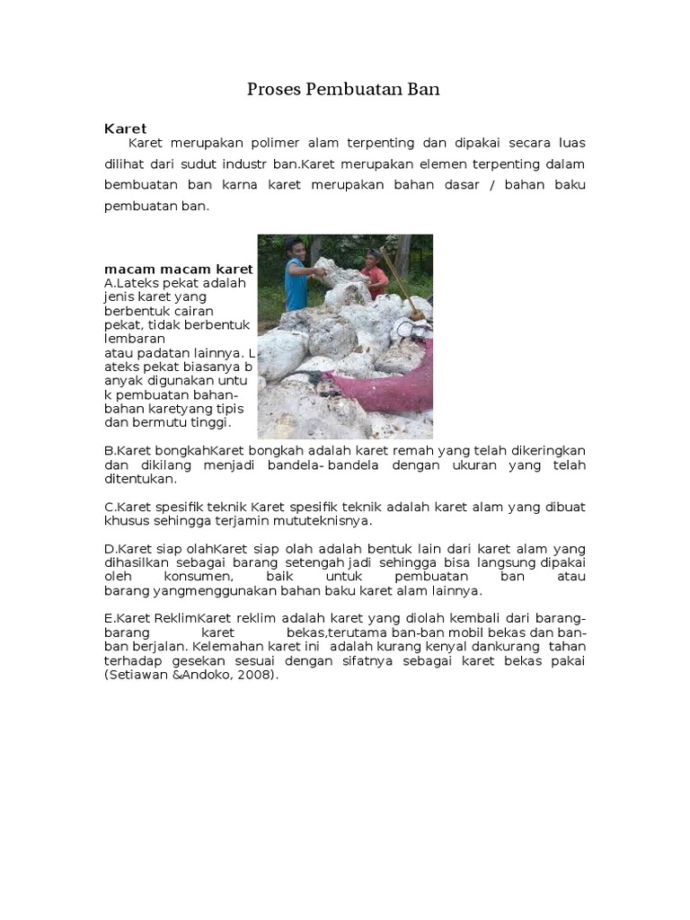 Proses Pembuatan Ban | PDF