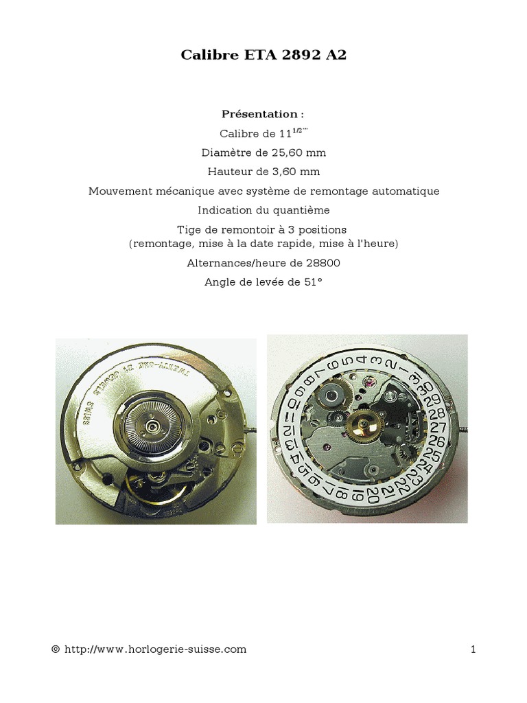 Eta 2892 PDF | PDF