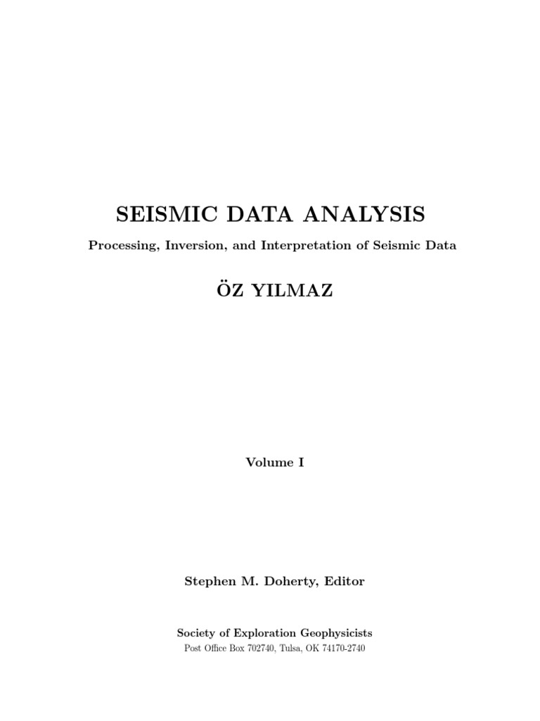 Seismic Data Analysis | PDF | Reflection Seismology | Algorithms