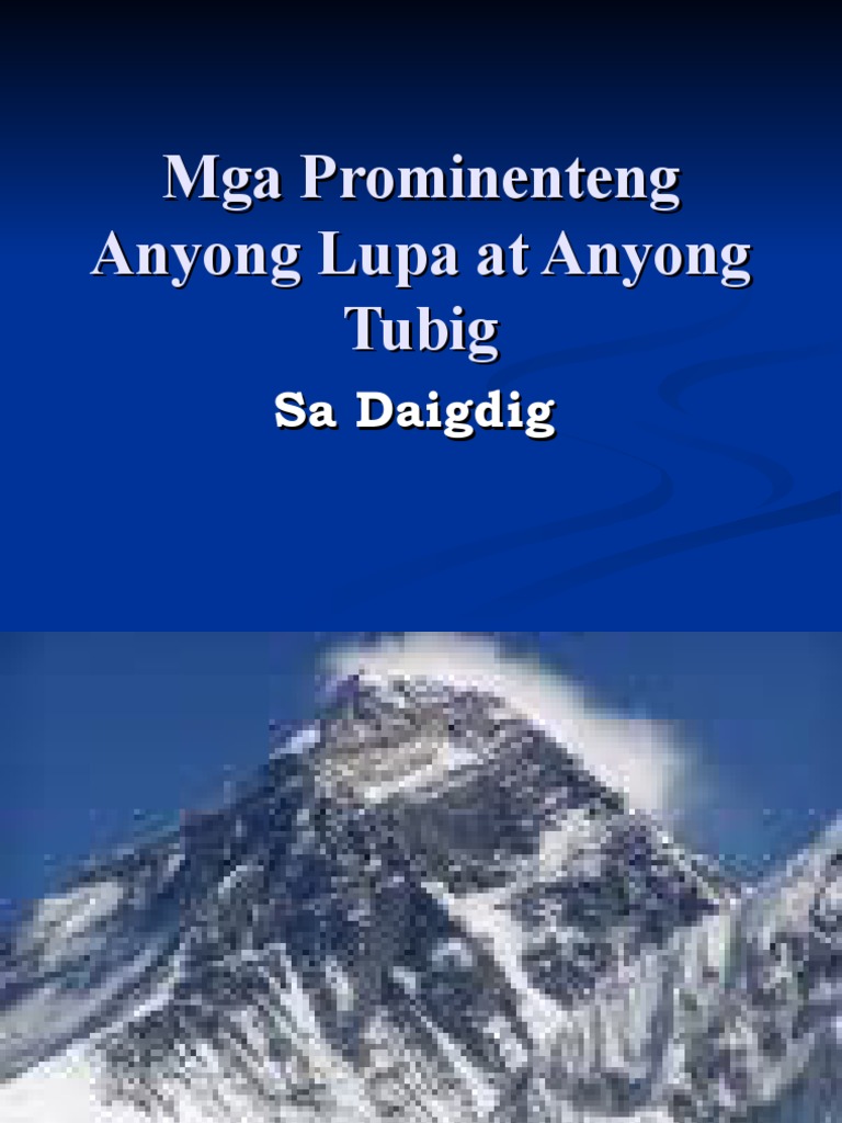 Mga Anyong Lupa | PDF