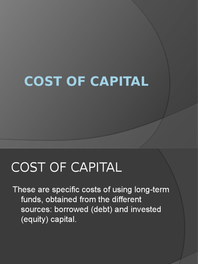 Calculating the Cost of Capital | PDF | Cost Of Capital | Capital Asset ...